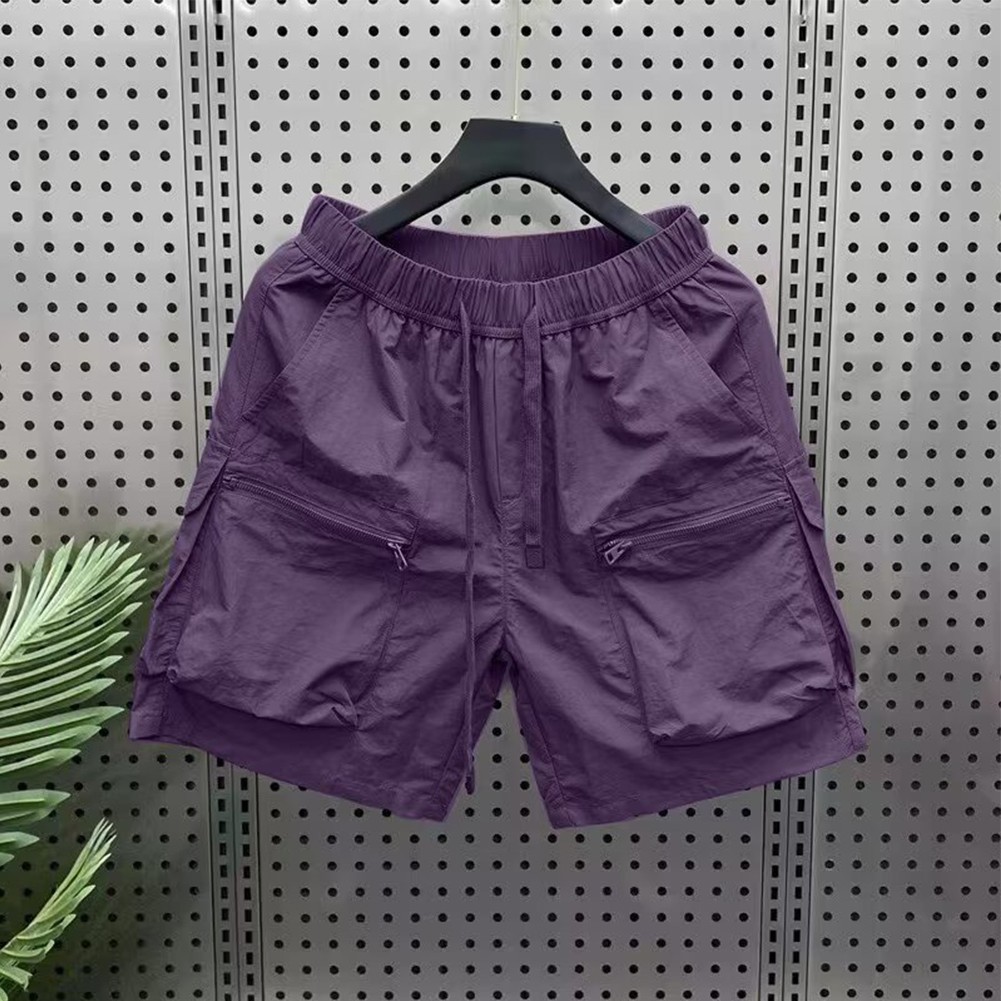 BUYISI Mens Retro Multi Pocket Cargo Shorts Thin Loose Outerwear Sports ...