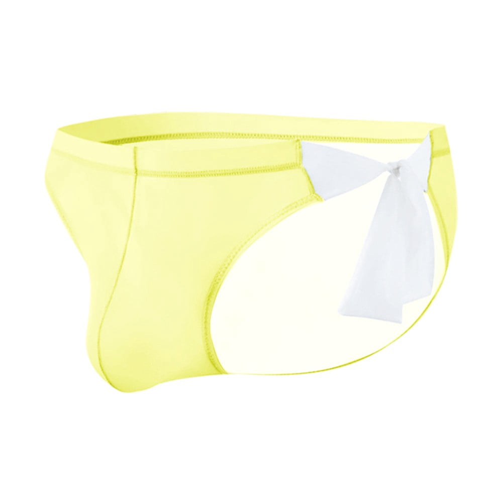 BUYISI Mens Sexy Mesh See Through Lace Up Low Waist Pouch Briefs ...