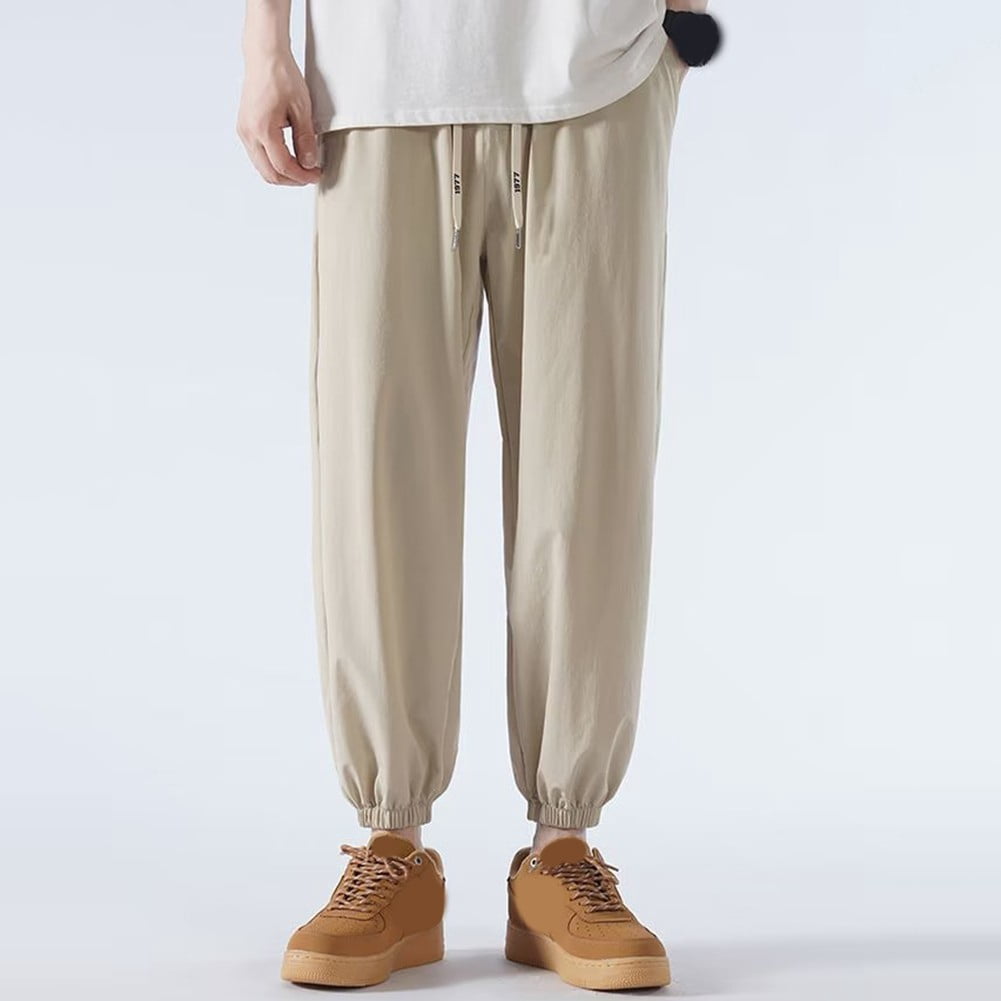 BUYISI Mens Simple Casual Loose Cuffs Pants Sports Trousers Comfortable ...