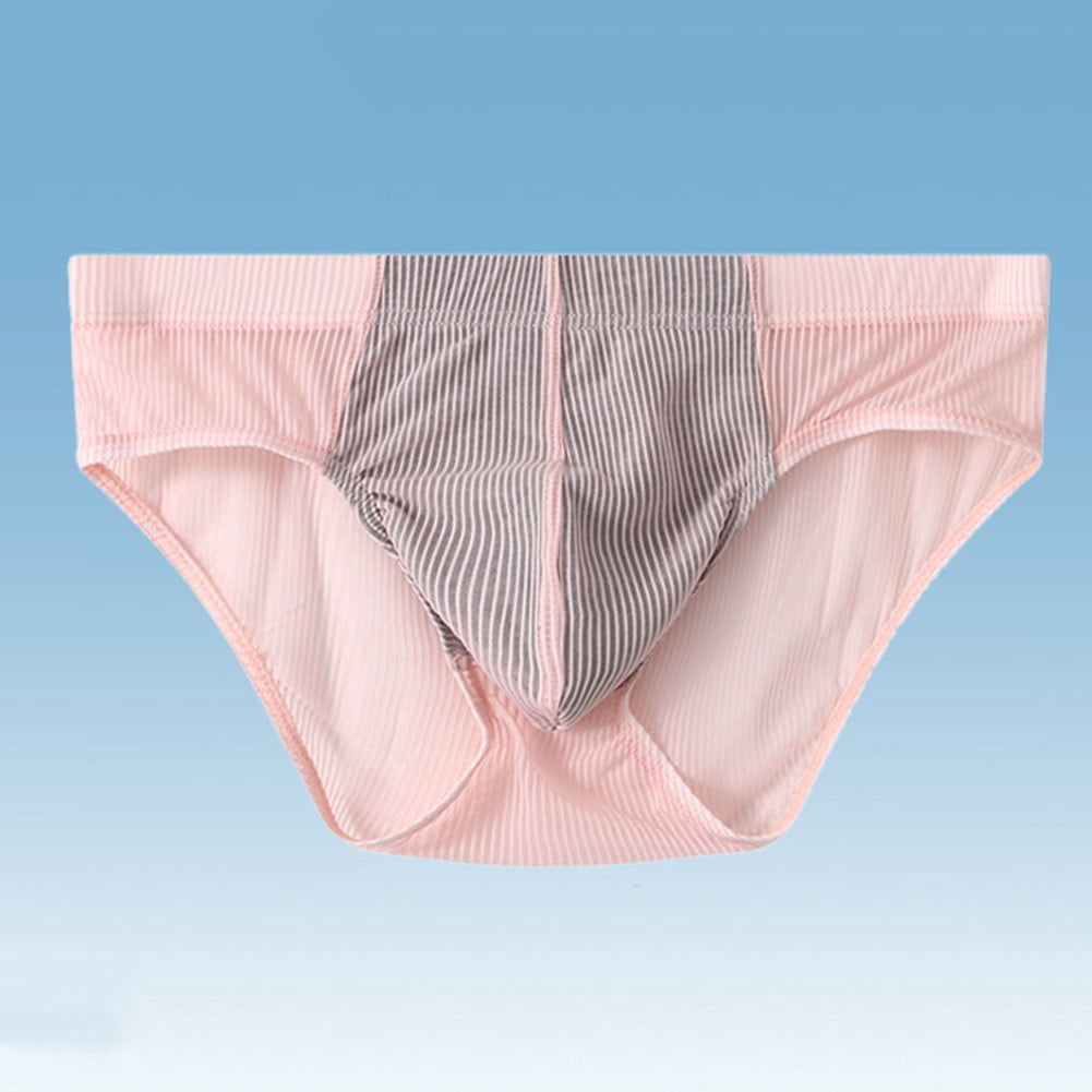 BUYISI Mens Thin Mesh Underwear Low Rise Briefs Solid Color Simple ...