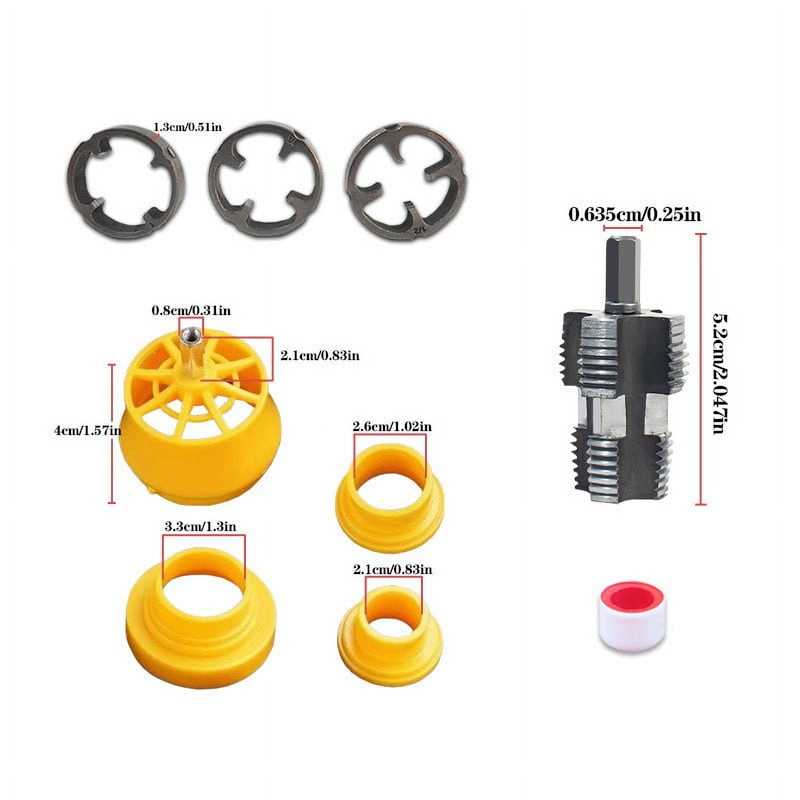 BUYISI PVC Pipe Threader Kit Efficient 4 & 6 Point Water Pipe Opener ...