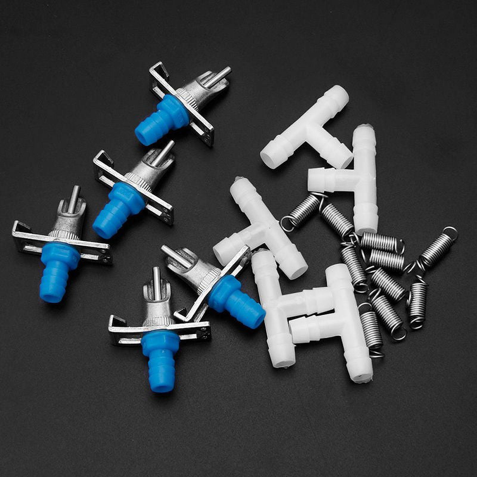 BUYISI Pet Double Tension Spring Nipple Feeder Rabbit Drinkers Metal ...
