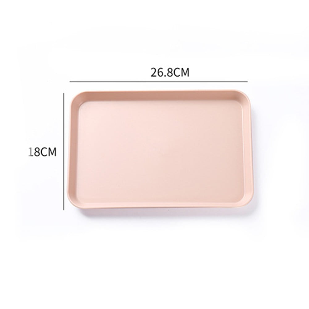 BUYISI Plastic Food Tray Anti Slip Serving Tray Household Rectangular ...
