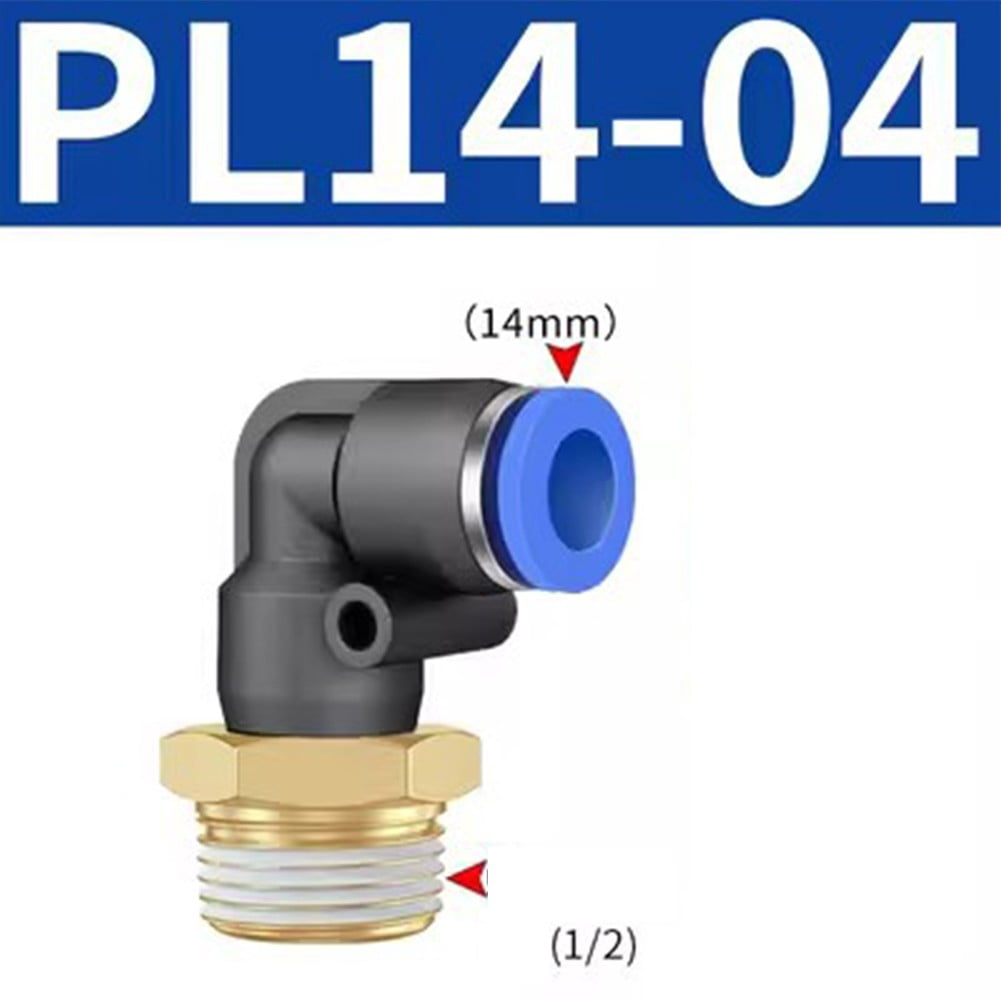 BUYISI Pneumatic Elbow Quick Connector Air Fittings Thread Elbow ...