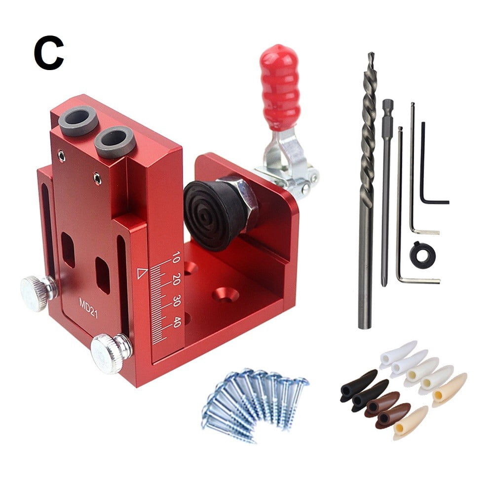 BUYISI Pocket Hole Jig Set Drill Locator Limit Ring and Drill Hole ...