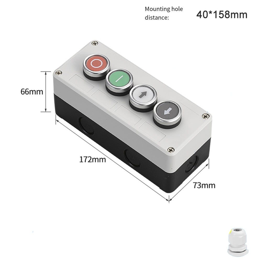 BUYISI Push button switch control box 22mm inching with button ...