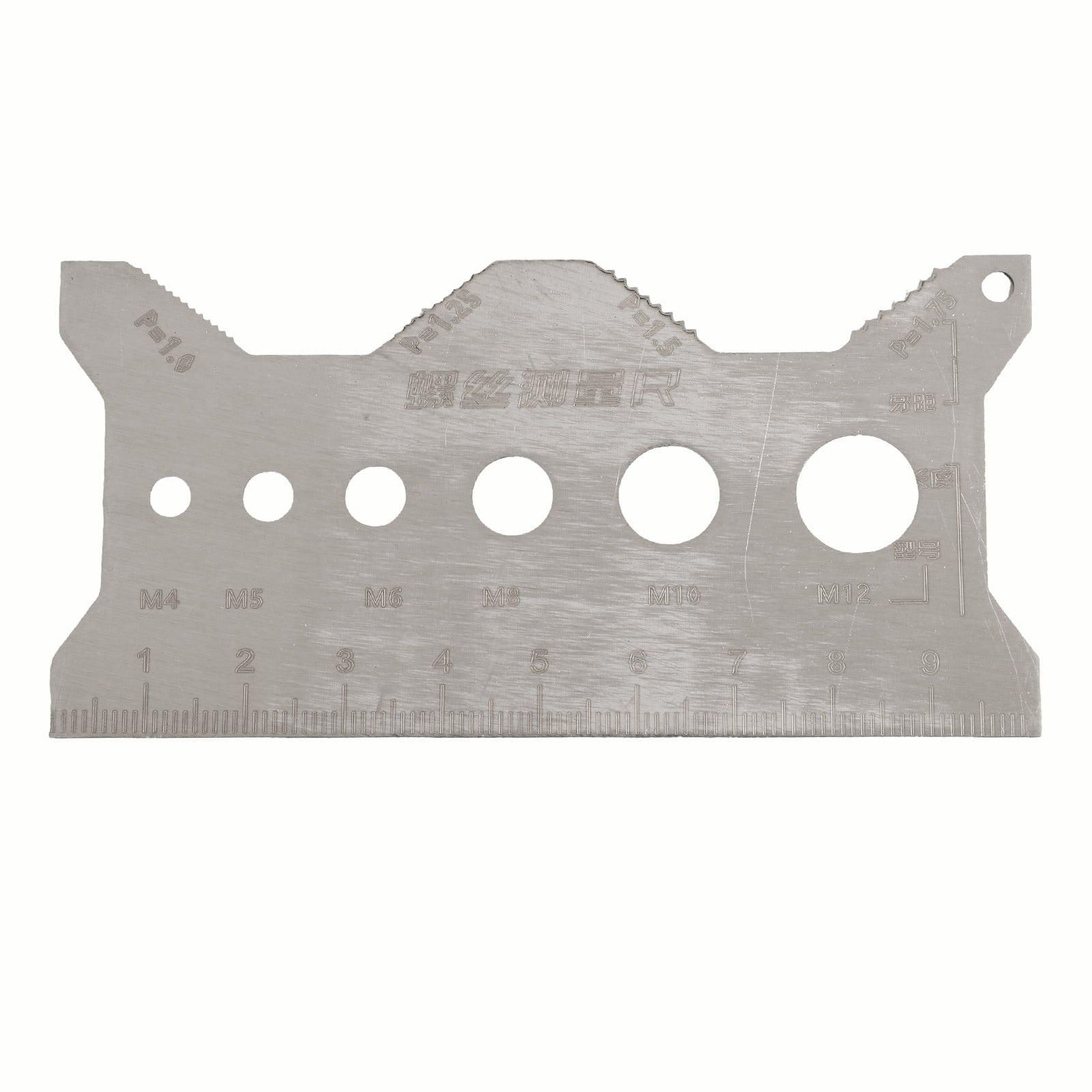 BUYISI Screw Thread Gauge Screw Measuring Ruler Tool Length Diameter ...