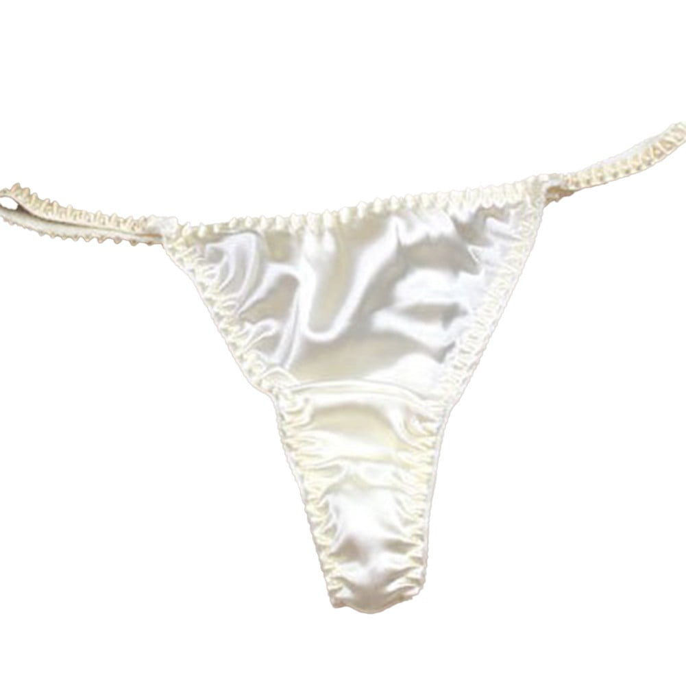 Buyisi Sexy Women Silk Satin Briefs Panties G String Thongs Soft