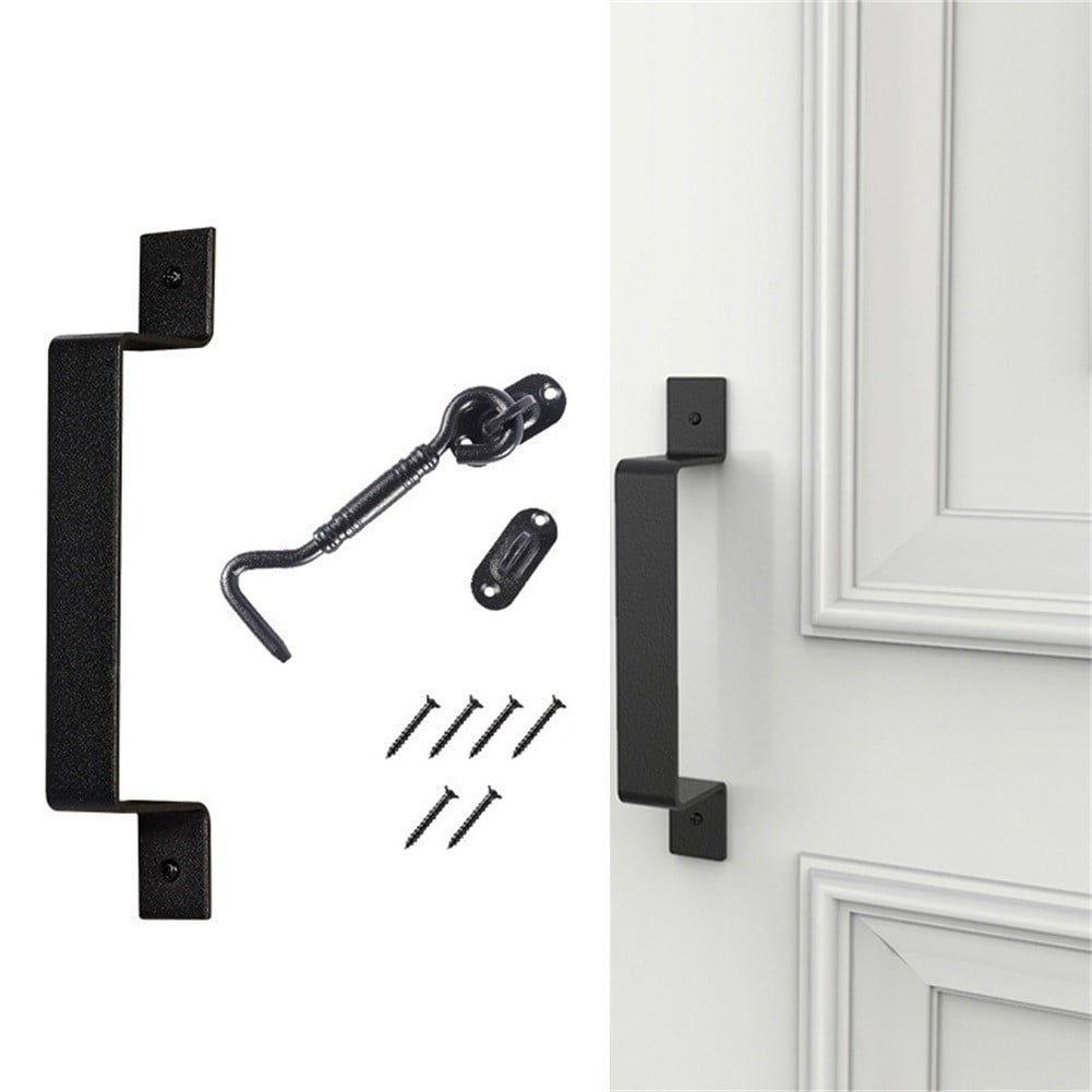 BUYISI Sliding Barn Door Handle Pull And Flush Gate Hardware Kit Set ...