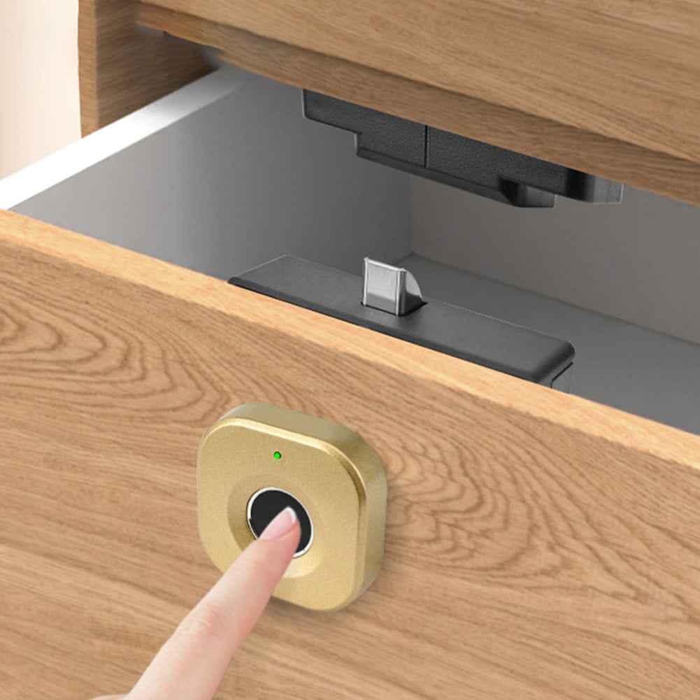 BUYISI Smart fingerprint lock drawer lock handle cabinet lock shoe ...