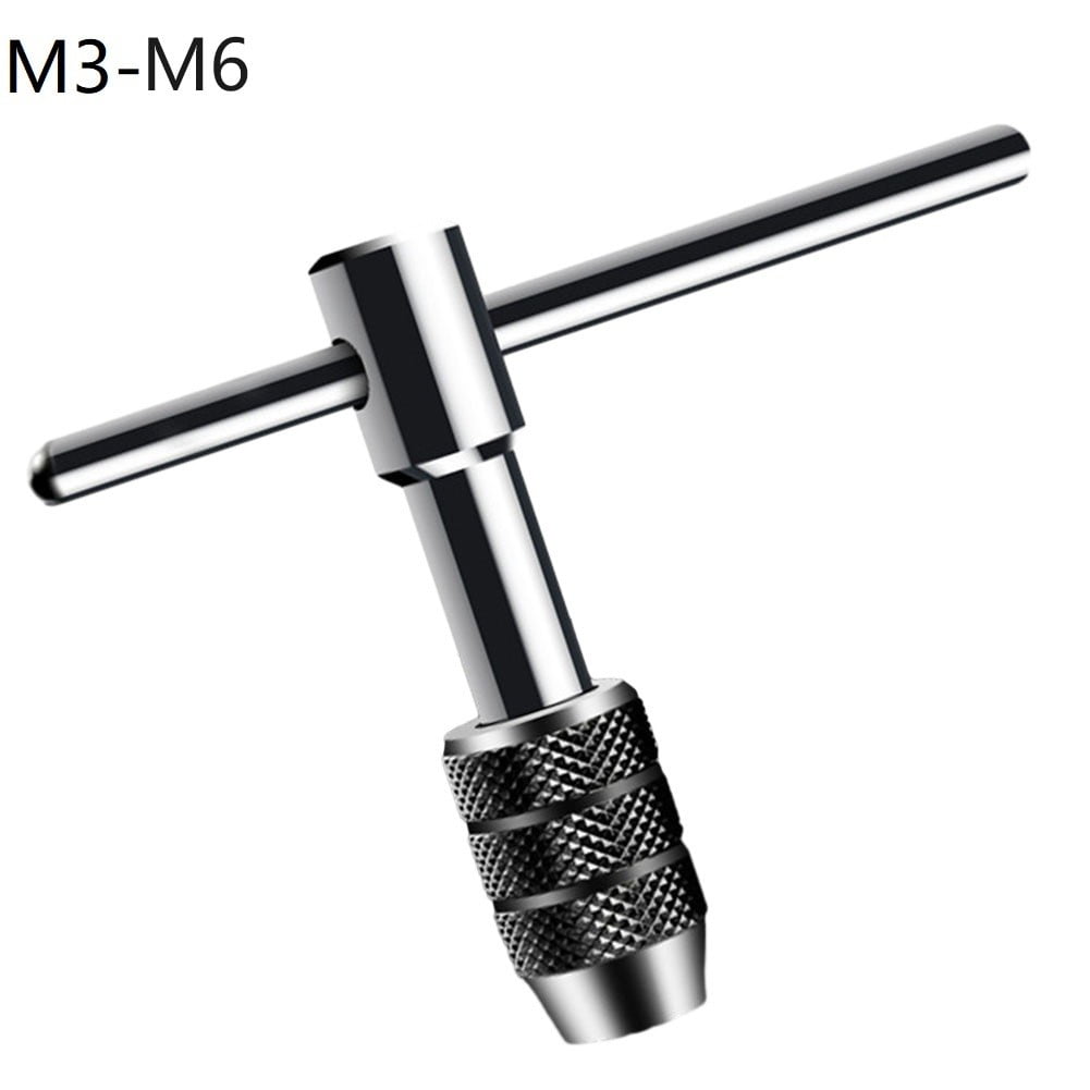 BUYISI T Handle Tap Wrench Adjustable T Handle Tap Holder Ratchet Wrench Hand Thread Tap Holder ...