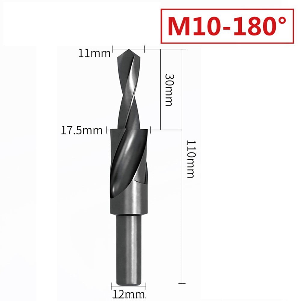 BUYISI Two Stage Conutersunk Spiral Step Drill Bit M3-12 90/180 Degree ...