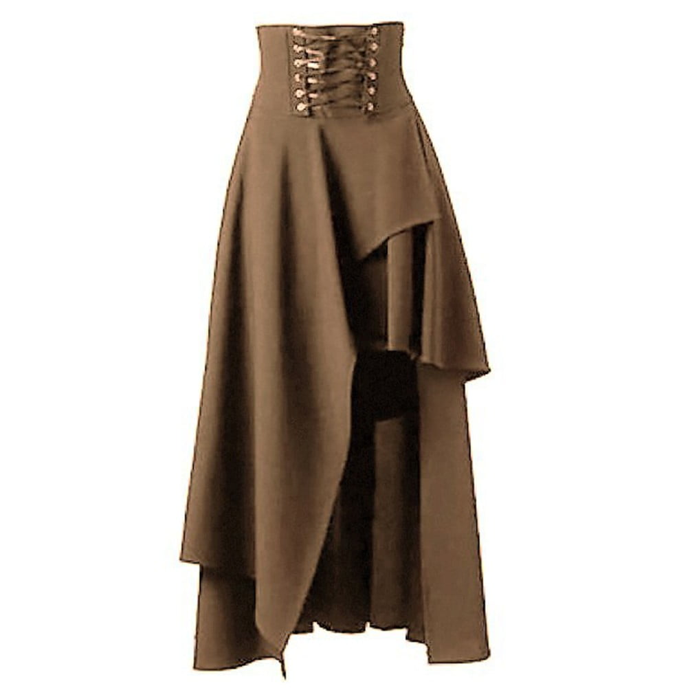 BUYISI Victorian Burlesque Skirt Gothic Steampunk Corset Costume Punk ...