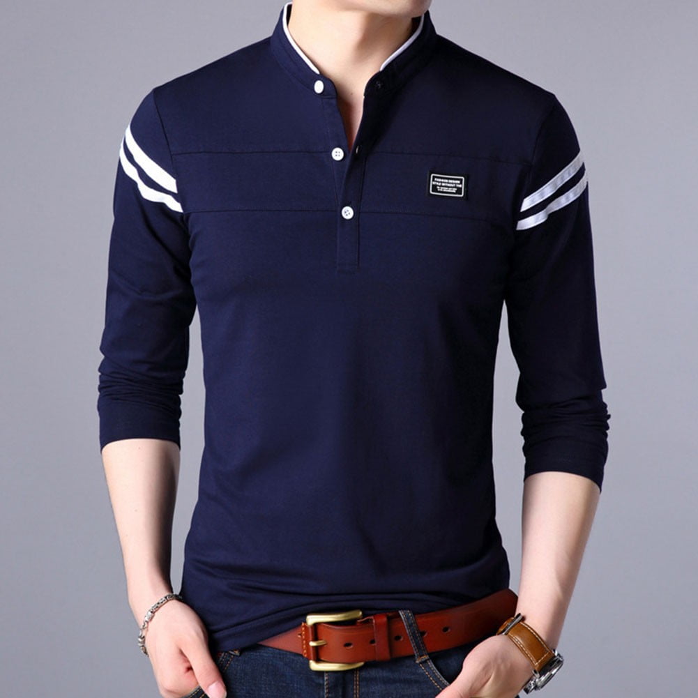 BUYISI Waffle T-shirt a must-have for summerTop Casual Crewneck Blue ...