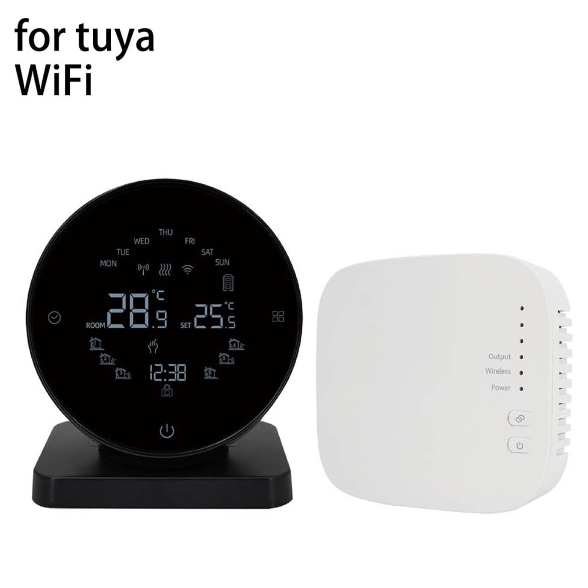 BUYISI Wireless Smart Thermostat WIFI LCD Display Touch Screen ...