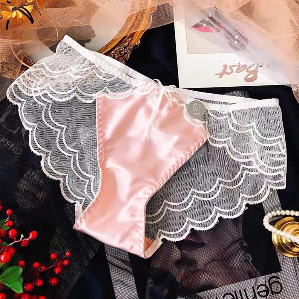 Buyisi Women Lace Panties Lingerie Soft Satin Silky Underwear Knickers