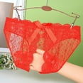 BUYISI Women's Knickers Bow Crotchless Sheer Mesh Lace Panties ...