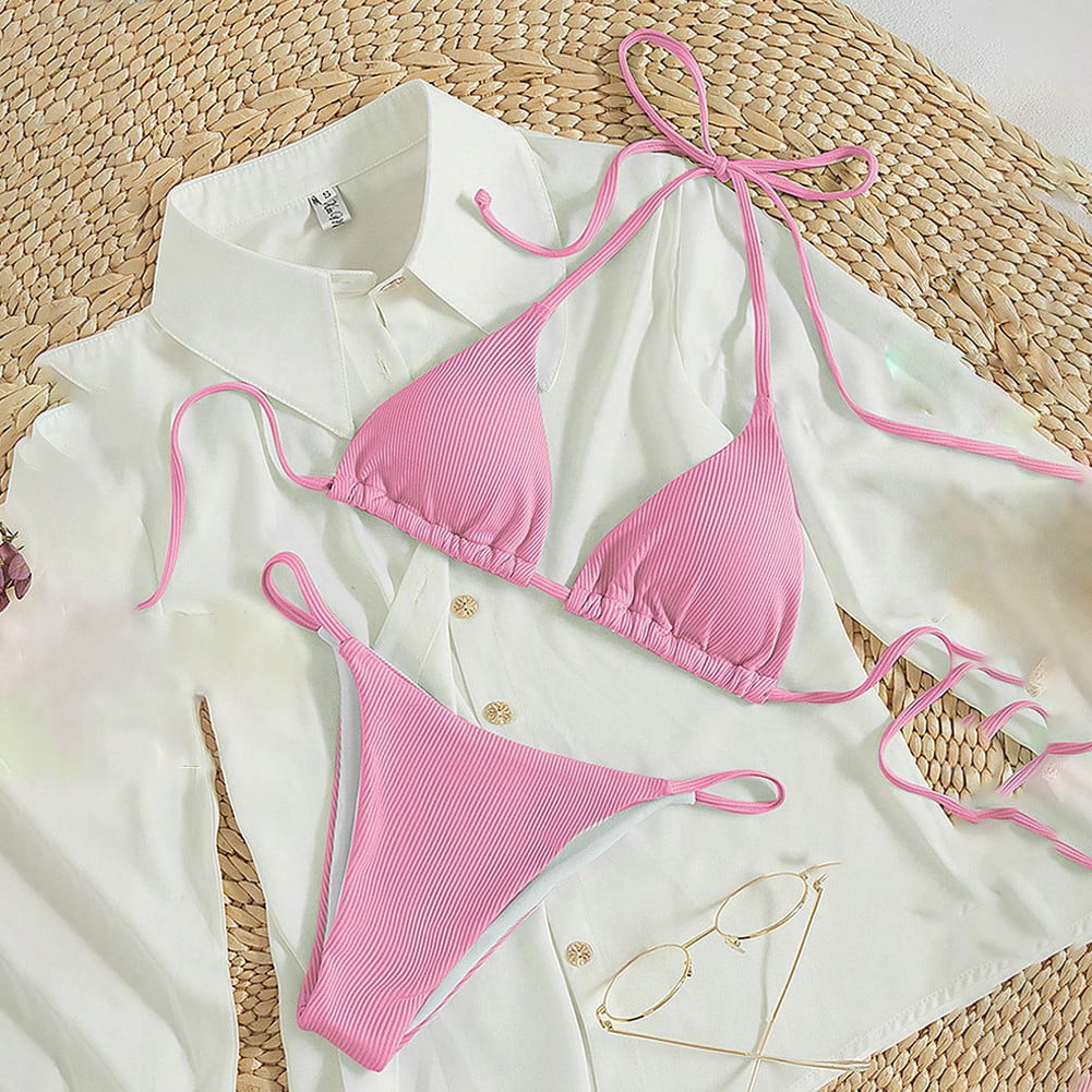 BUYISI Womens New Bikini Swimsuit set Sexy High waist String Beach ...