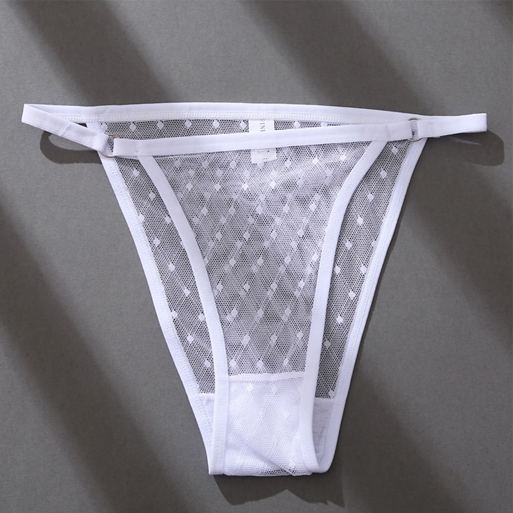 Buyisi Womens Sexy Panties Mesh Sheer See Through Thong Underwear G