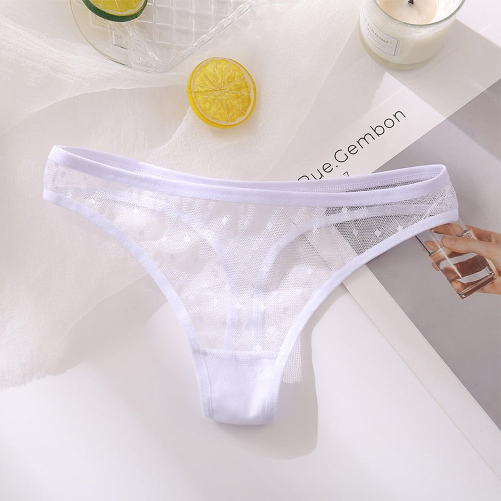 Buyisi Womens Sexy Panties Mesh Sheer See Through Thong Underwear G