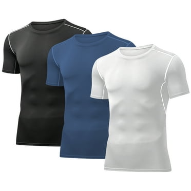 Men’s Compression Shirts Short Sleeve Cool Dry Sports Athletic Workout Base Layer Undershirt T ...