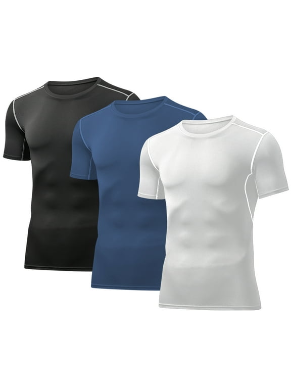 Men's Sports Tight Long Sleeve Fitness Clothes Quick Dry Stretch ...