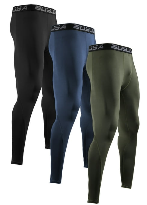 DARESAY Men's 3-Pack Quick-Dry Joggers with Elastic Waist and Side ...