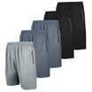 SPX [5 Pack] Men's Athletic Shorts, Dry-Fit for Gym, Workout, Running ...