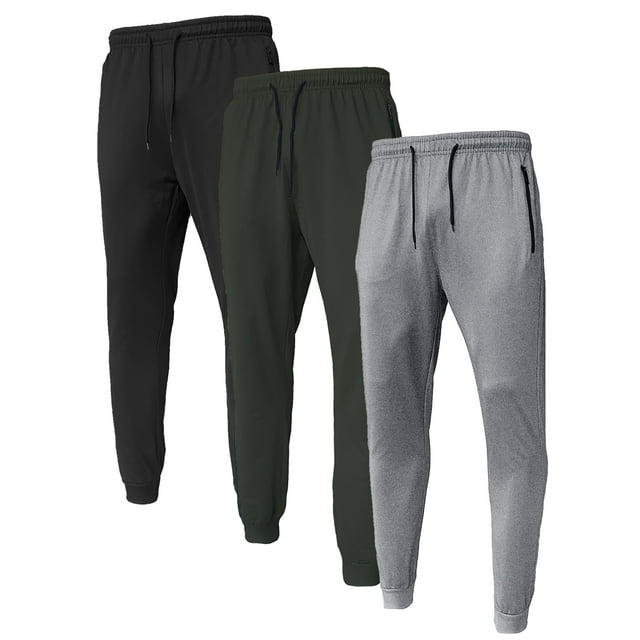 BUYJYA Men's Sweatpants Joggers Jogging Workout Athletic Pants with ...
