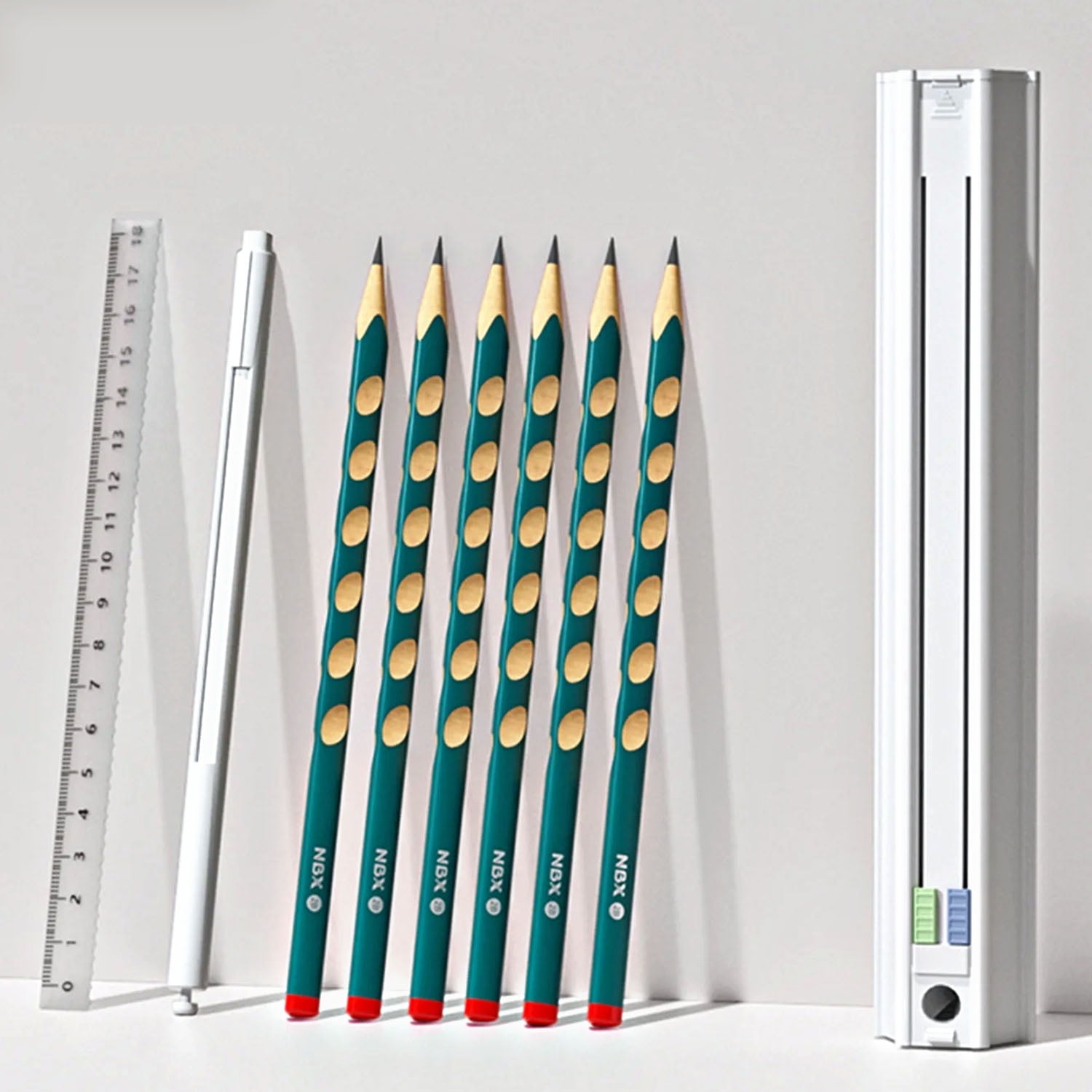 BUYWON Cute Hexagonal Pencil Case with 6 Pencils Ruler Eraser ...