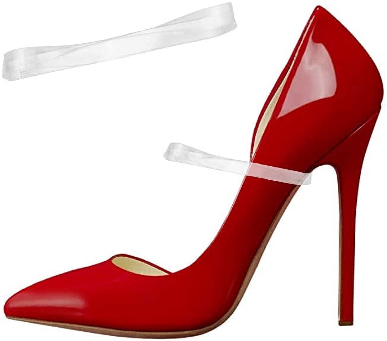 BUZIFU 10 Pairs Clear Invisible Shoe Strap Transparent High Heel Laces ...