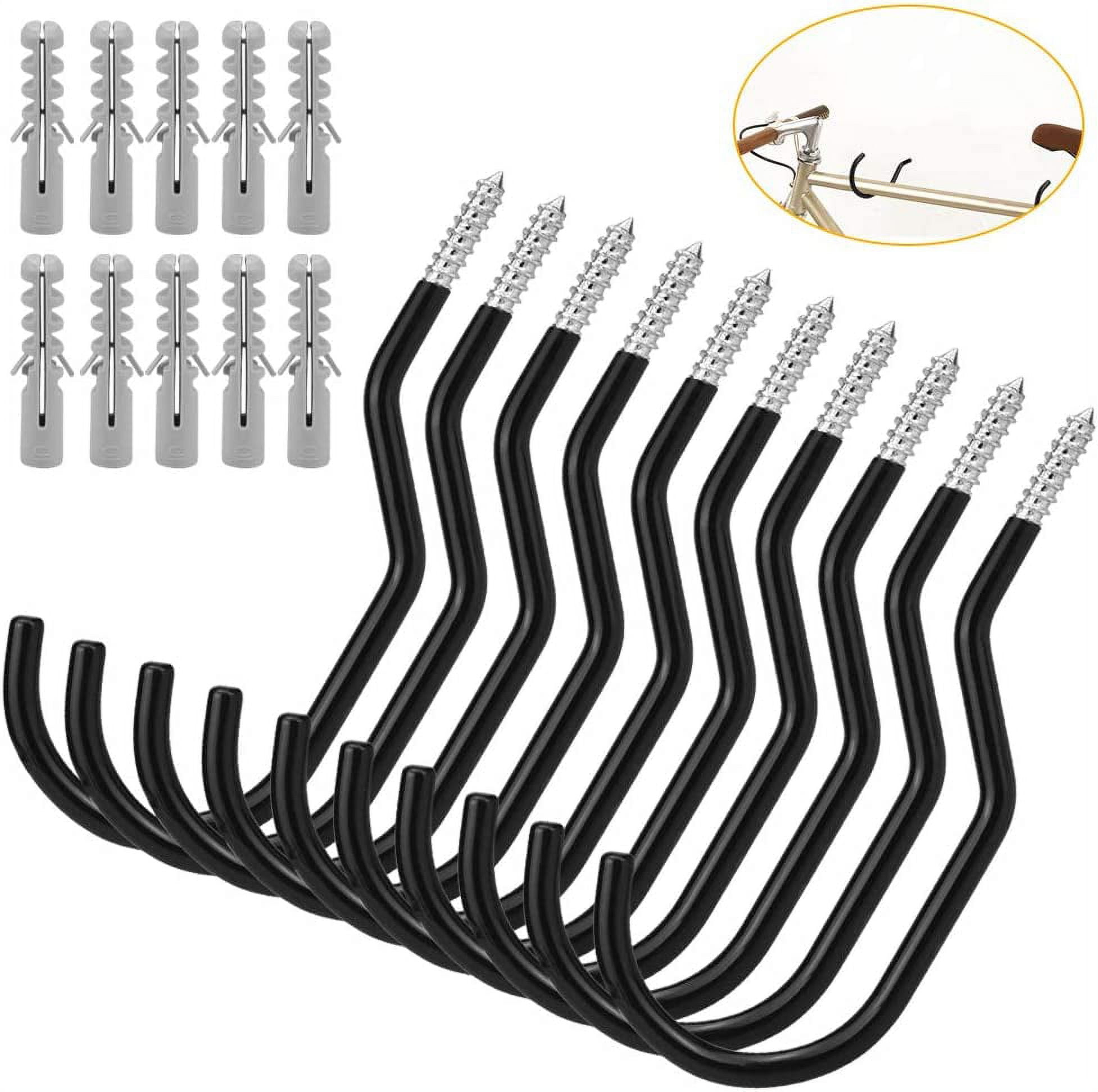 BUZIFU 10 Pcs Bike Hooks Heavy Duty Bicycle Wall Hook Bicycle Hook ...