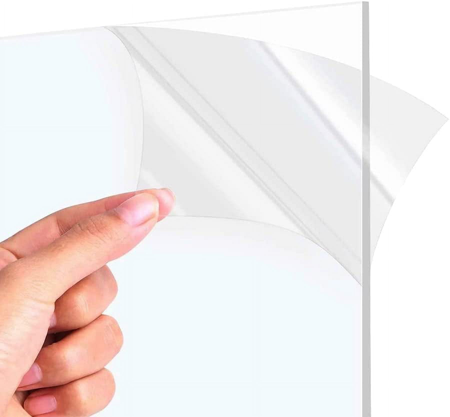 BUZIFU 10 Pcs Transparent Acrylic Sheets 10 x 8 Inch Plexiglass Plastic ...