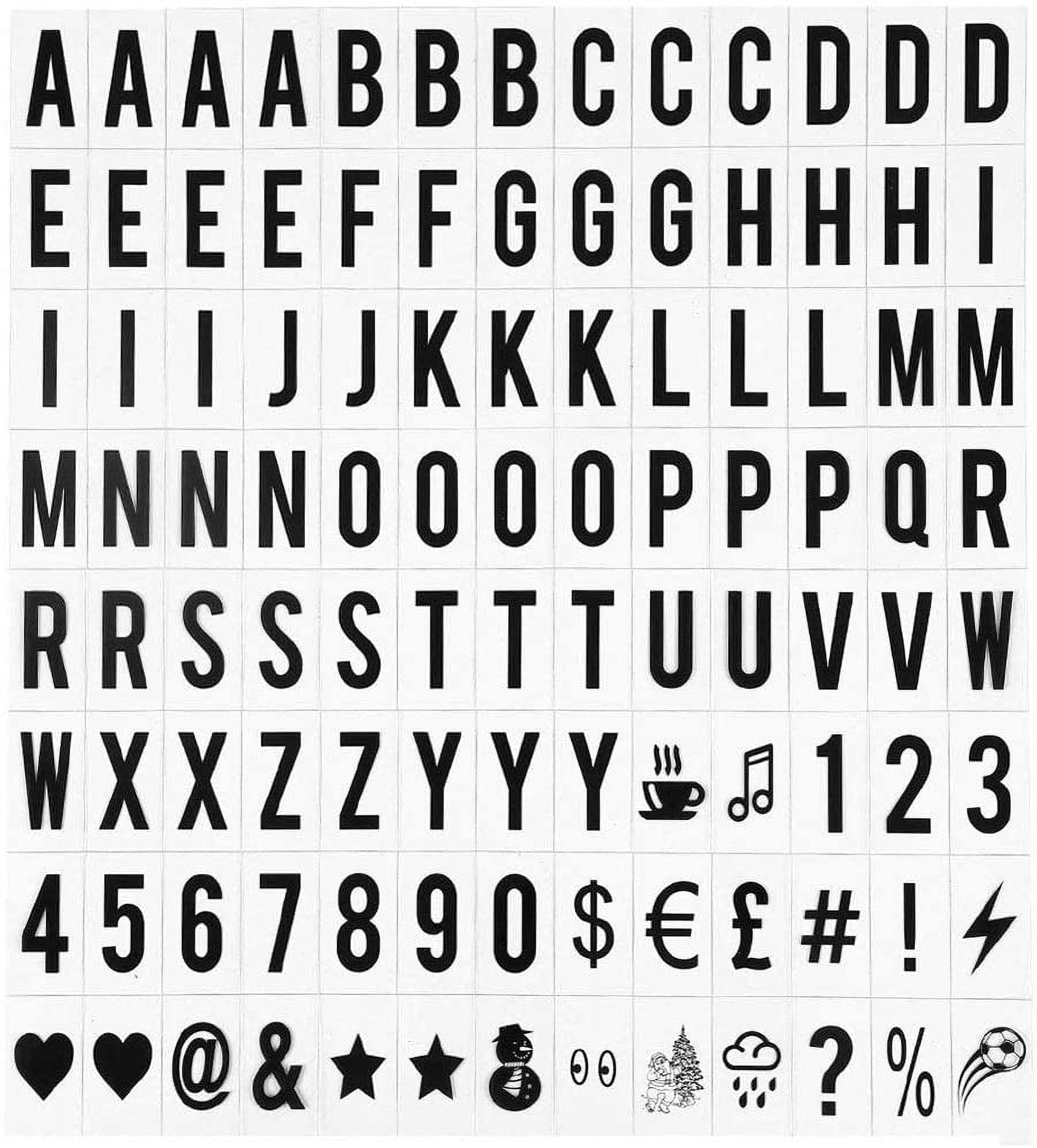 BUZIFU 104pcs Cinema Light Box Letters 65x35mm Led Cinema Board Light ...