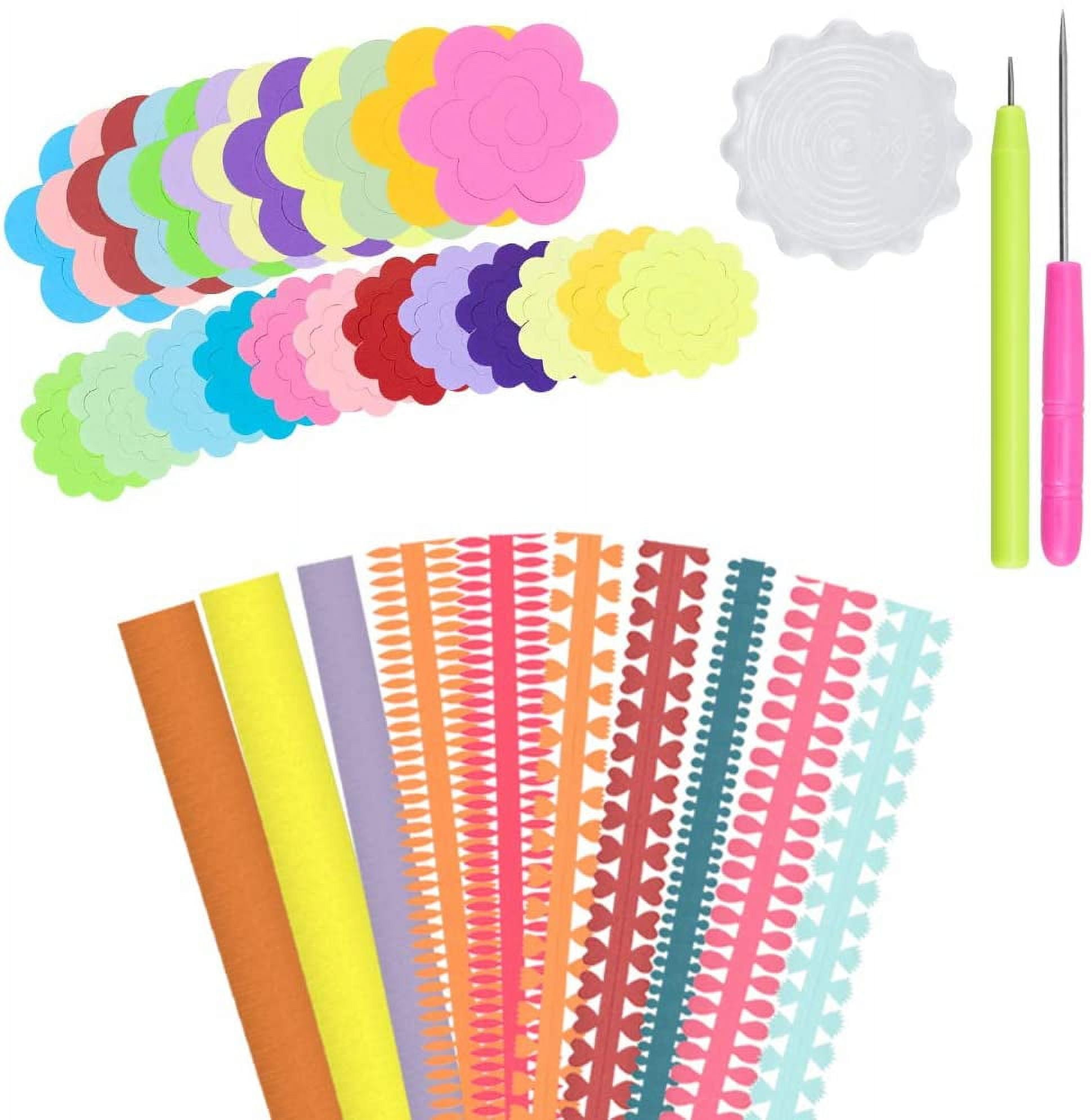 BUZIFU 143 PCS Paper Quilling Set Kit Petal Shape Paper Quilling Strips ...