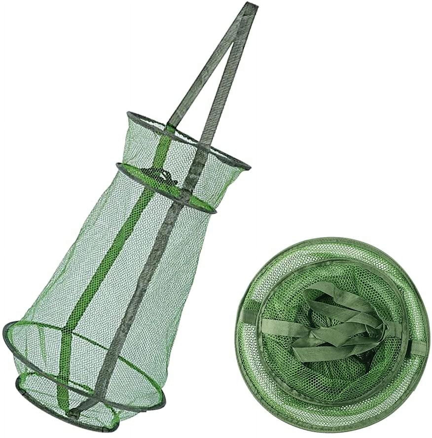 BUZIFU 2 PCS Fishing Net Foldable Fishing Mesh Trap Collapsible Fish ...