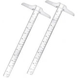 BUZIFU Plastic T-Square Ruler, 12", Transparent, 2 Pack - Walmart.com