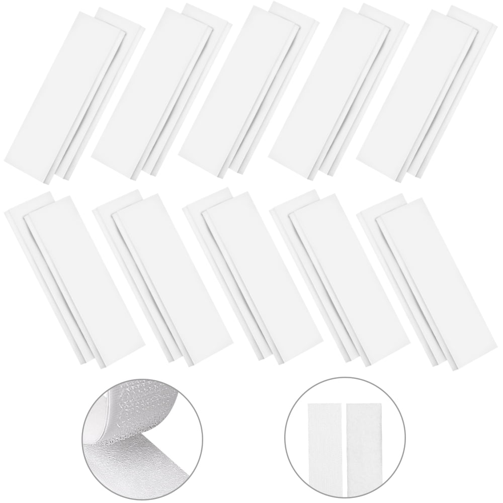 BUZIFU 20 Pack Hook and Loop Strip Tape Industrial Strength Sticky Pads ...