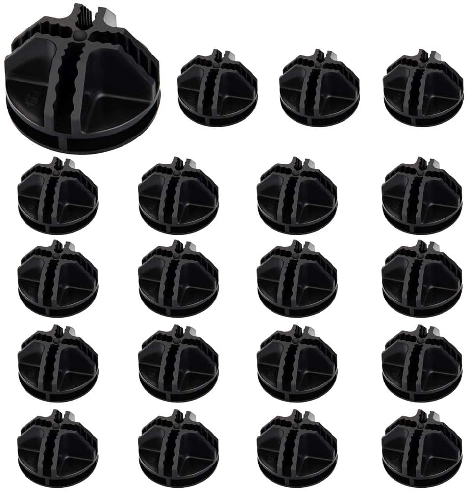 BUZIFU 20PCS Wire Cube Plastic Connectors Black Interlocking Plastic ...