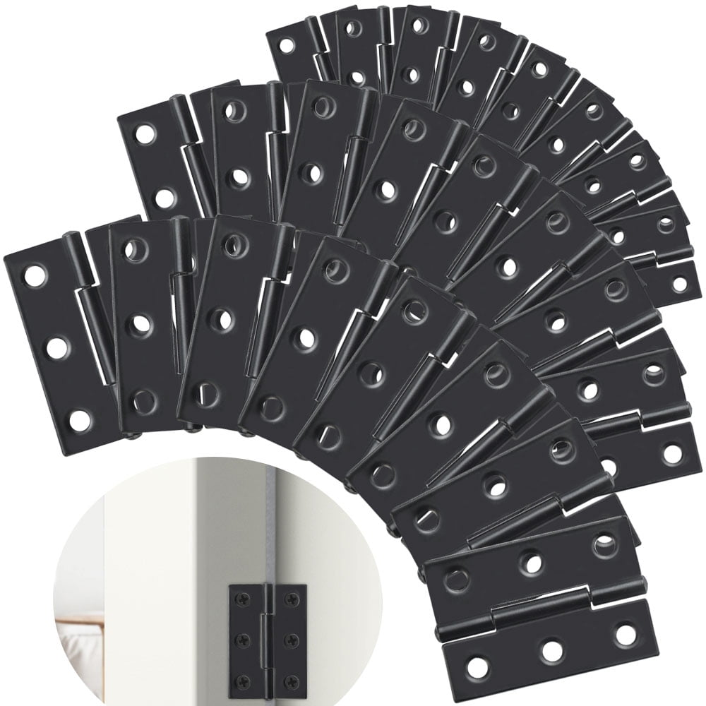 BUZIFU 24 Pcs Folding Butt Hinges, 2 Inch Door Hinge Ball Bearing Door ...