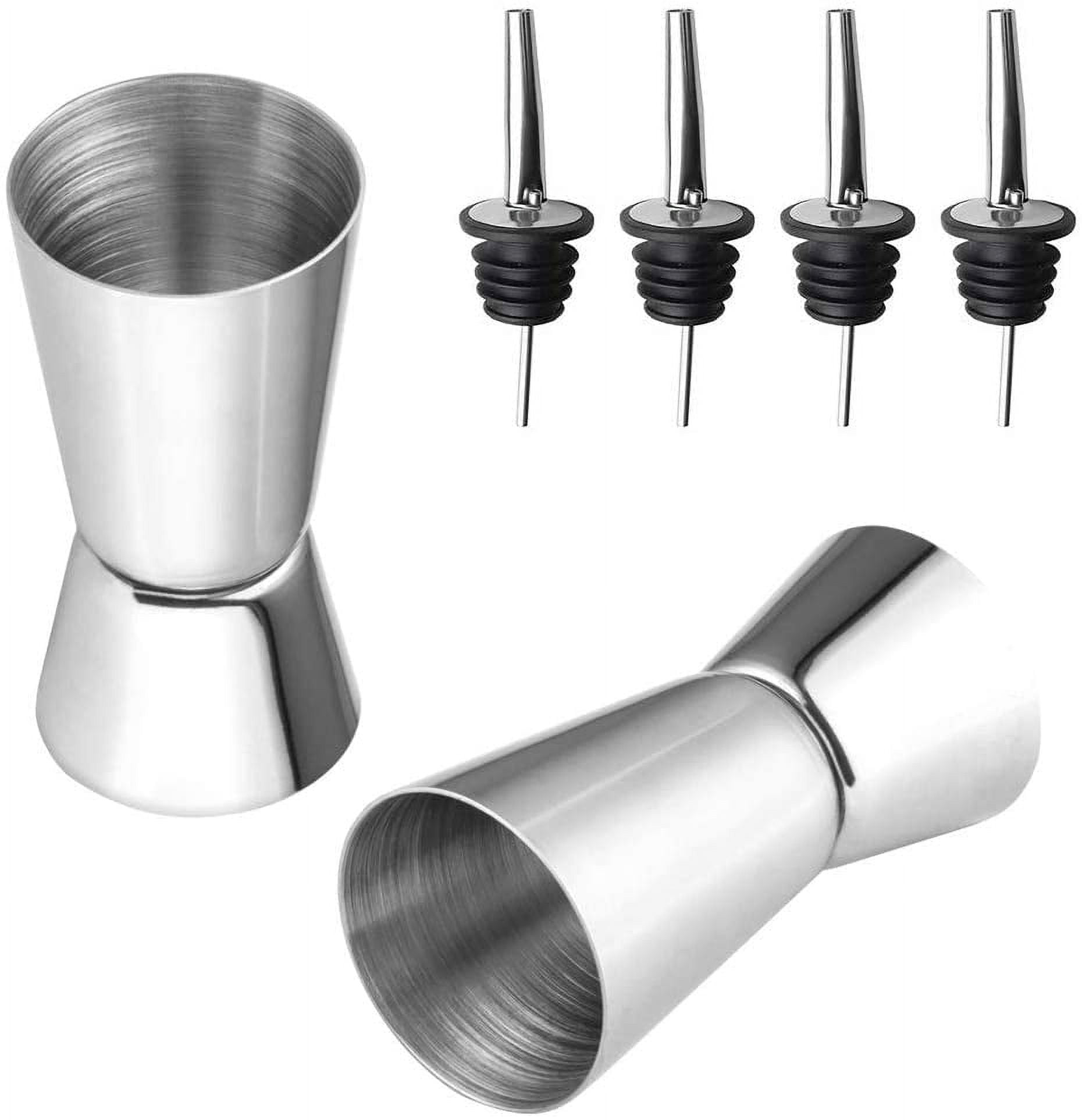 BUZIFU 2PCS Jigger Dual Spirit Measure Cup Stainless Steel 20/50 ml ...