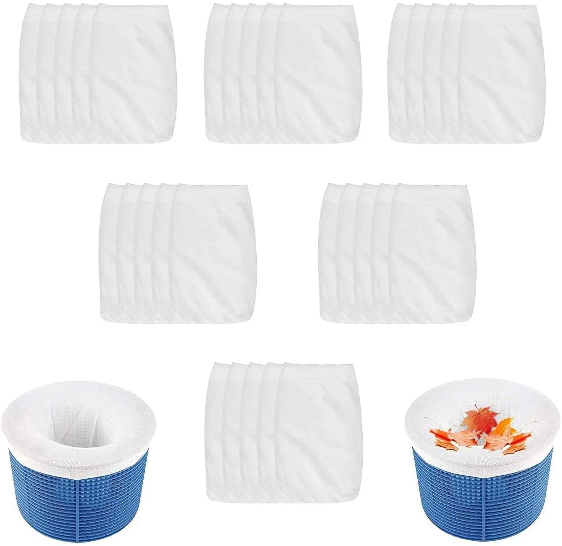 BUZIFU 30-Pack Super Elastic Pool Skimmer Socks, Ultra Fine Mesh Filter ...