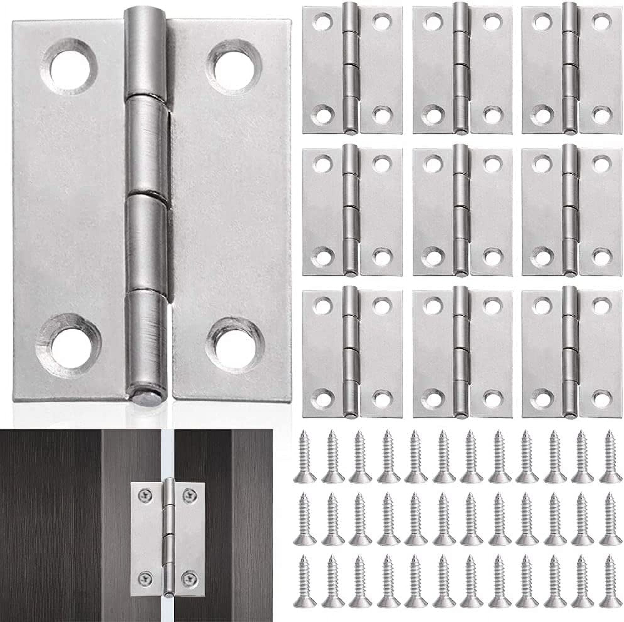 BUZIFU 30 Pcs 2Inch Stainless Steel Butt Hinges with 120 Screws for ...