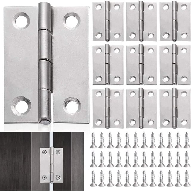 BUZIFU 30 Pcs 2Inch Stainless Steel Butt Hinges with 120 Screws for ...