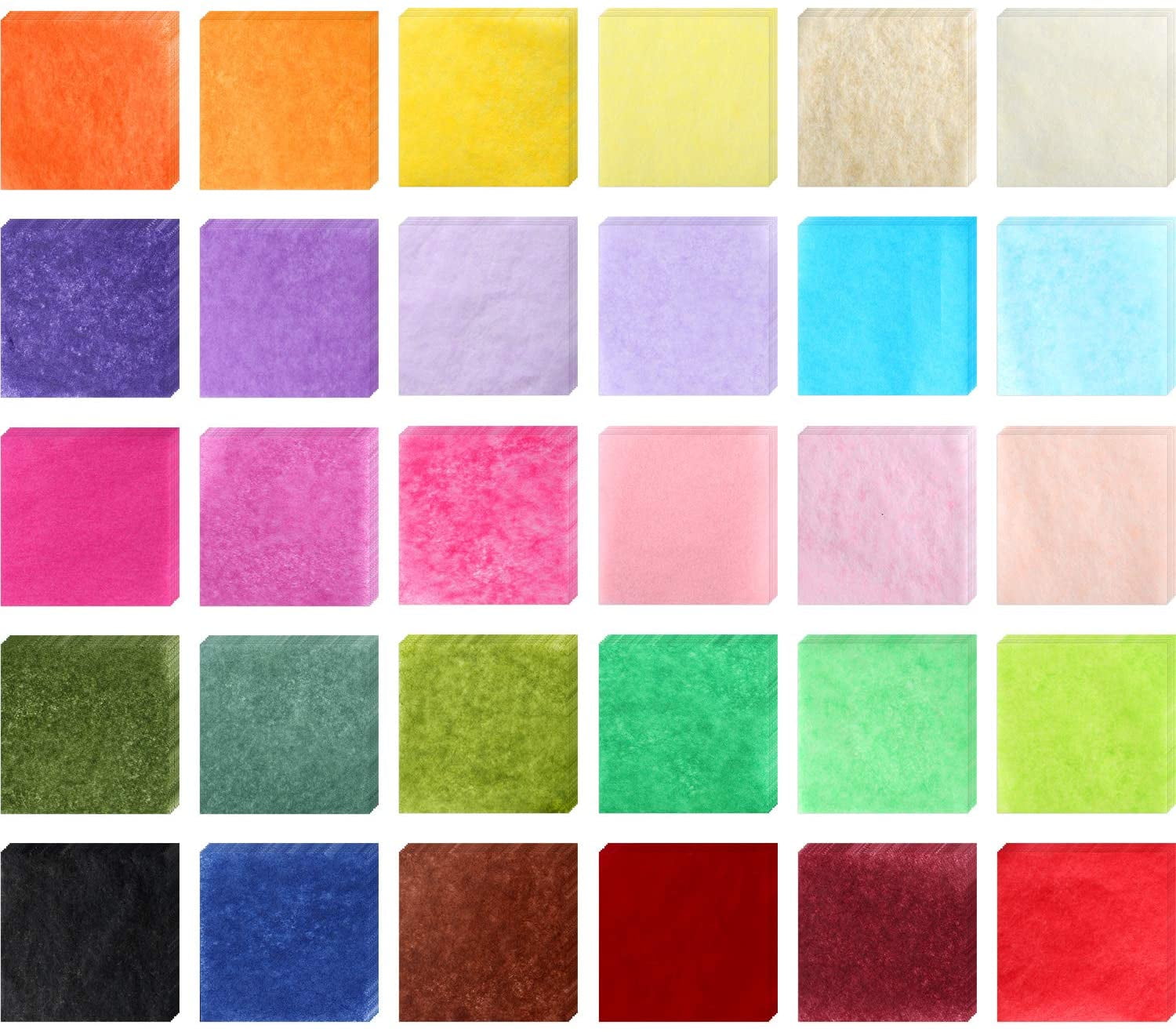 BUZIFU 3000 Pieces Colorful Square Tissue Paper for Kids Craft Handmade ...