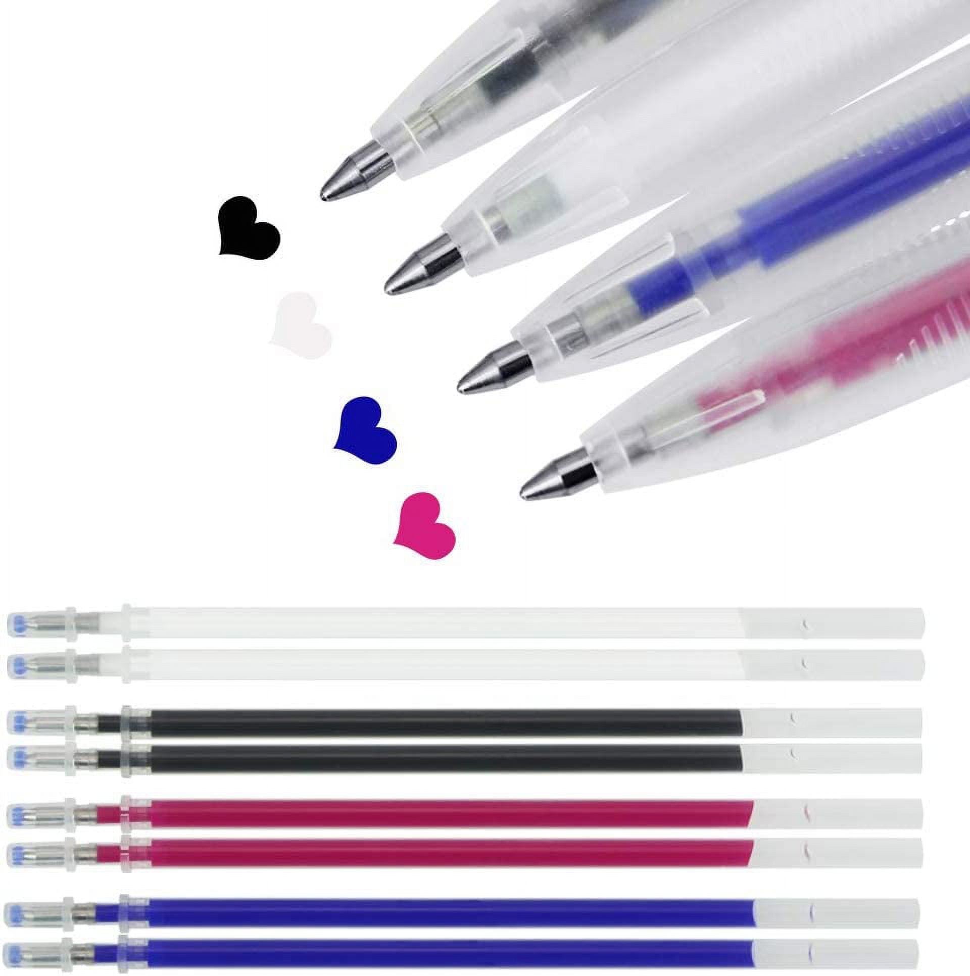 BUZIFU Heat Erasable Pens Set, 4 Colors Disappearing Ink Fabric Markers ...