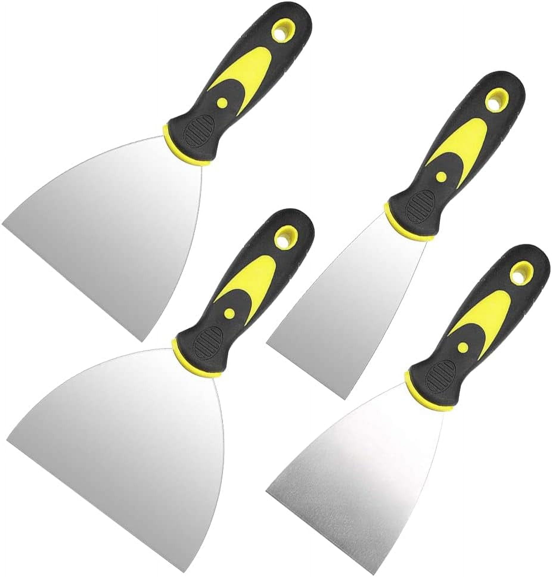 BUZIFU 4 Pcs Wallpaper Scraper, Stainless Steel Paint Scraper Filling ...