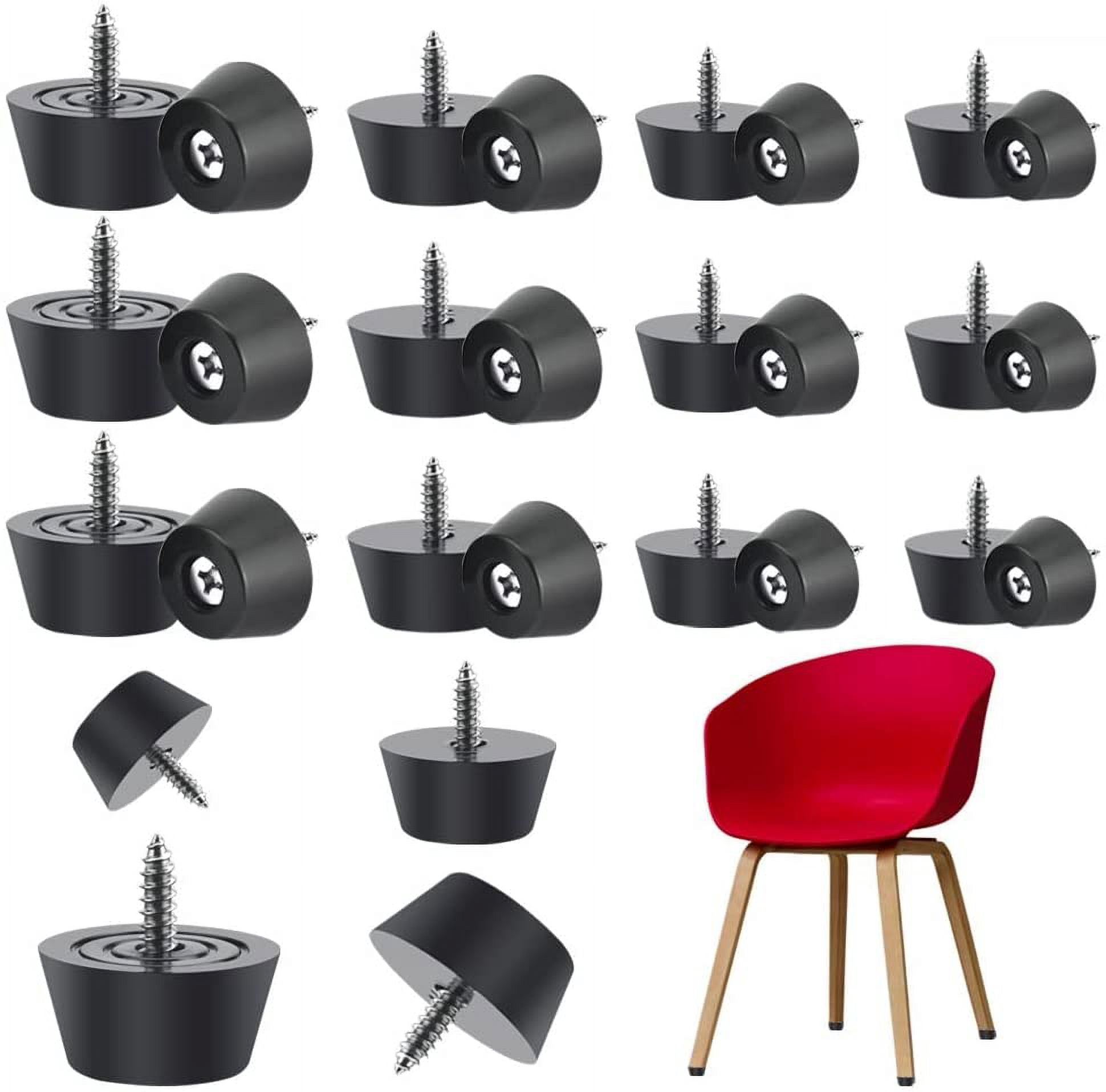 BUZIFU 40 Pcs Rubber Feet Bumpers Pads Round Black Rubber Feet Soft ...