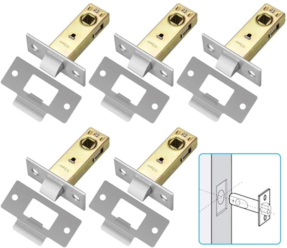 BUZIFU 5 Pcs Door Tubular Latch Chrome Mortice Latch Lubricant Rebate ...
