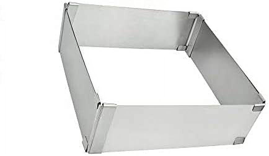 BUZIFU Adjustable Stainless Steel Cake Mould, Rectangular Mousse Rings ...